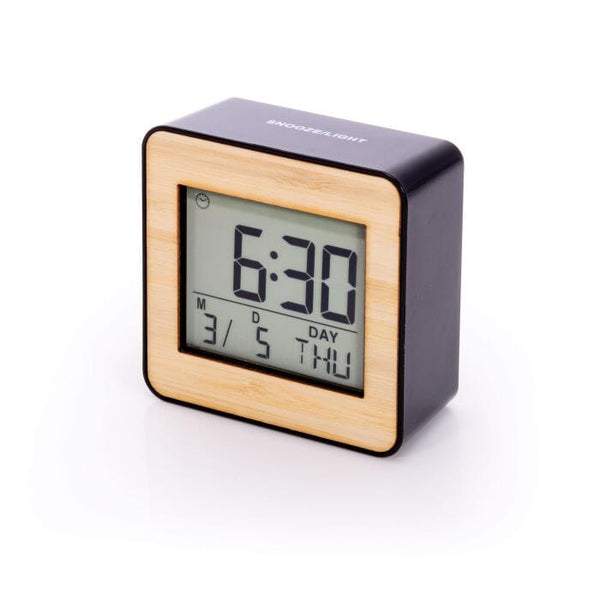 Bamboo Desk Clock Black & Natural – Teddy Sinclair