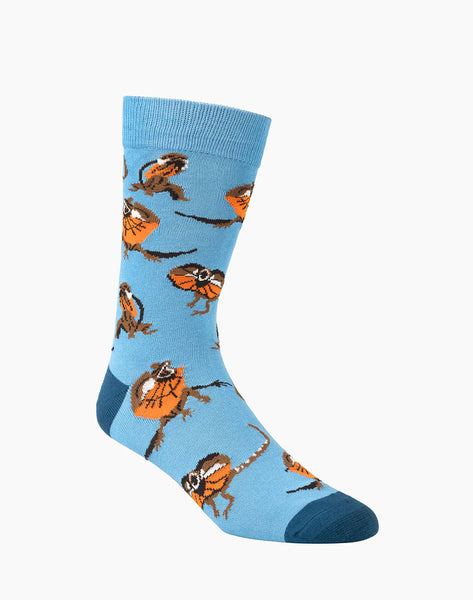 Bamboozled Men's Bamboo Socks - Frill Neck Lizard – Teddy Sinclair
