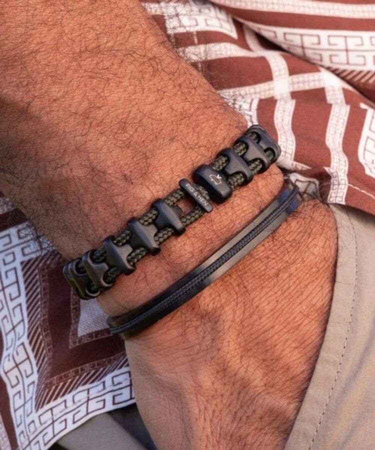 Bold Bob Rope Bracelet - Army | Black – Teddy Sinclair