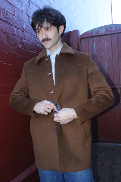 Clint Double Cashmere Coat - Tobacco – Teddy Sinclair