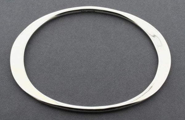 Mexican Flat Oval Silver Bangle – Teddy Sinclair