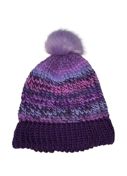 Teddy's Handknitted Beanie - Purple Tones – Teddy Sinclair