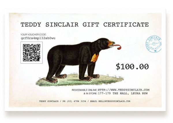 Gift Voucher (no expiration date) – Teddy Sinclair